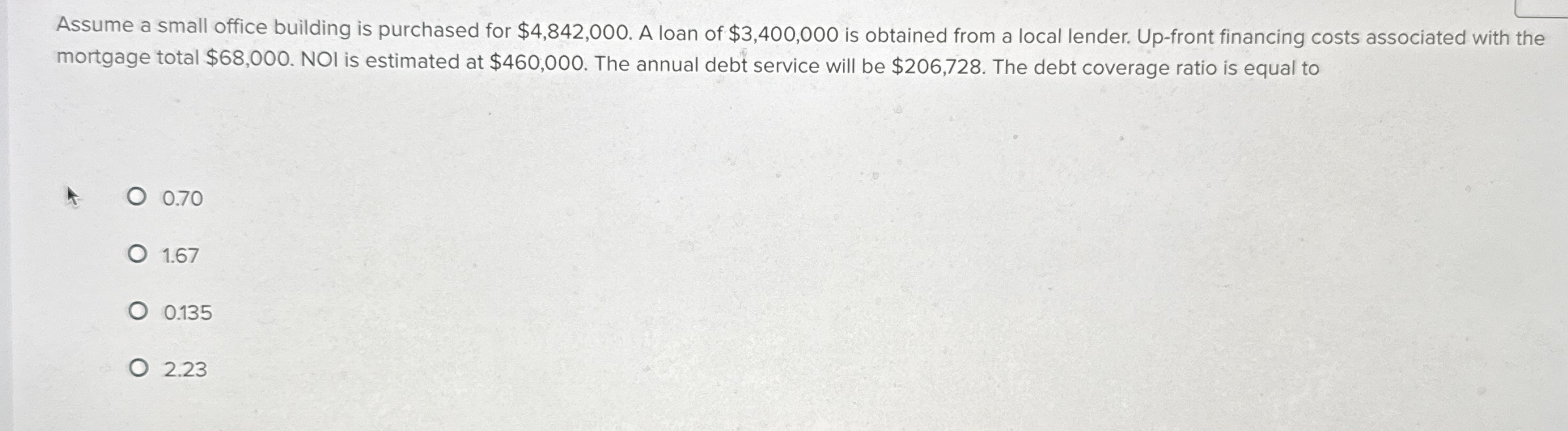 Solved An Operating Expense Ratio That Is Higher Than The 9671