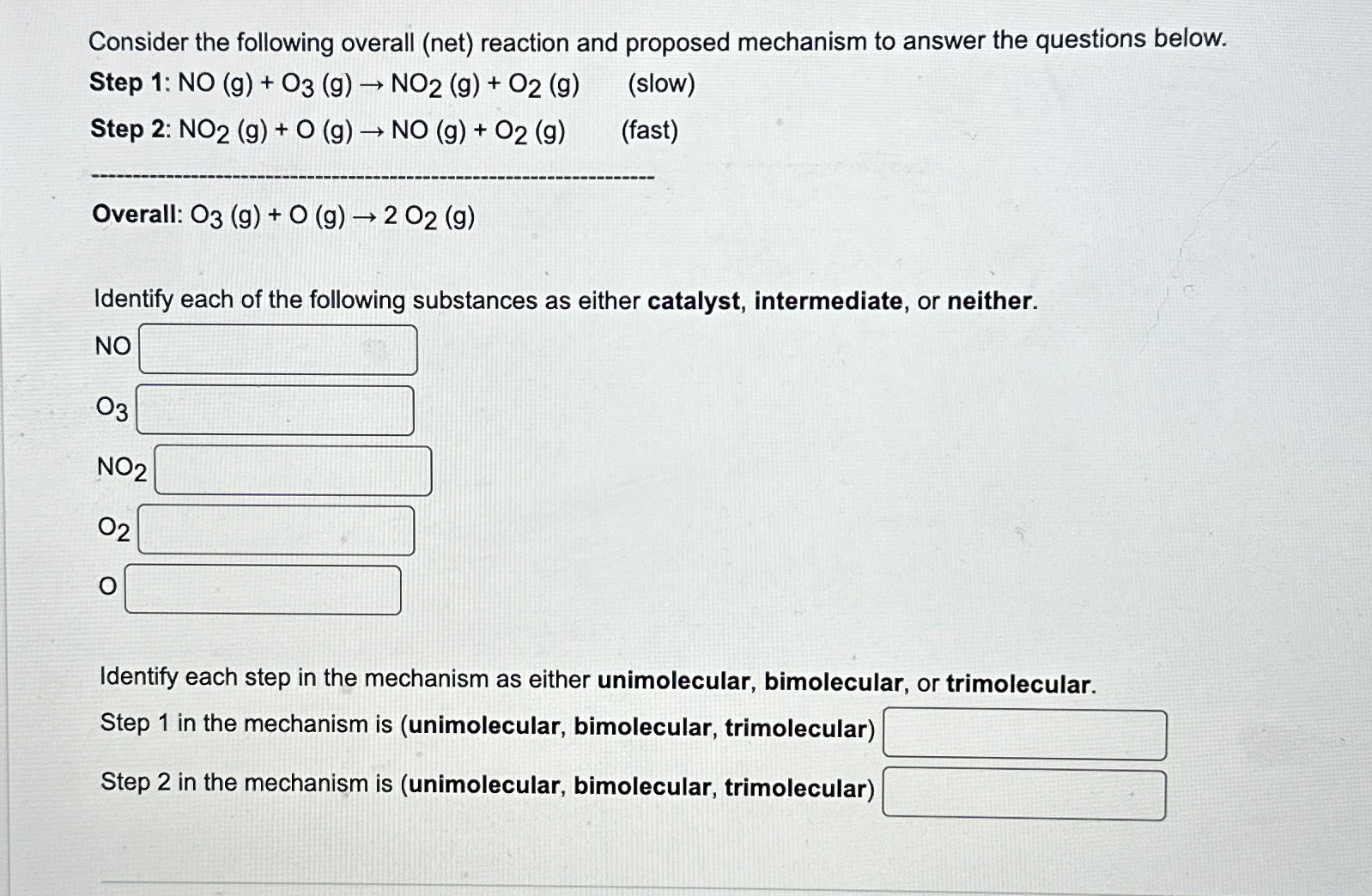 Solved Consider the following overall (net) ﻿reaction and | Chegg.com