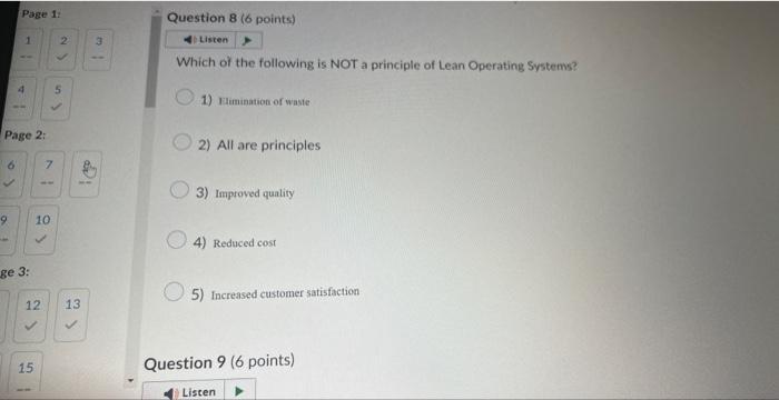 Solved Which of the following is NOT a principle of Lean | Chegg.com