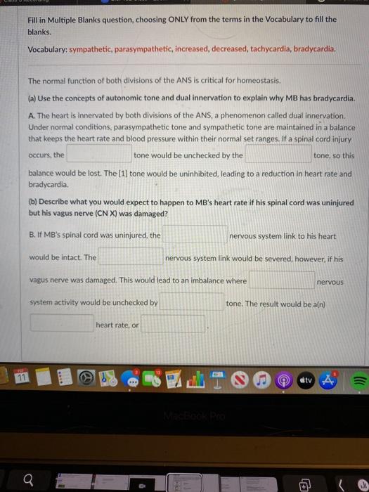 Solved Fill in Multiple Blanks question, choosing ONLY from | Chegg.com