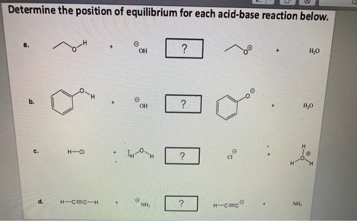 Solved Determine the position of equilibrium for each | Chegg.com