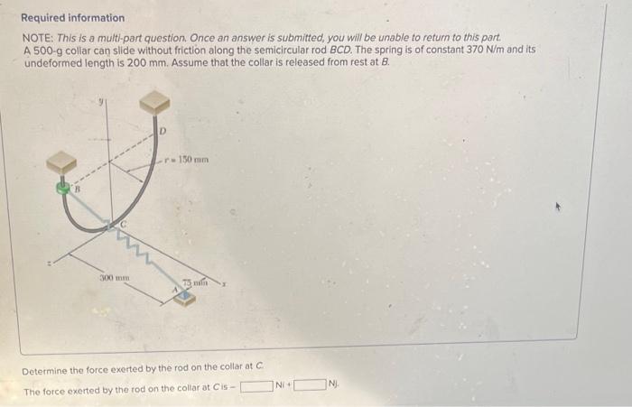 Solved Required information NOTE: This is a multh-part | Chegg.com