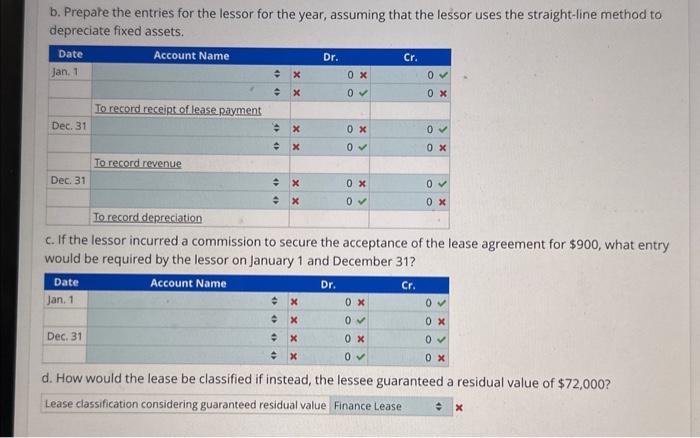 Solved Recording Operating Lease Entries-Lessor On January | Chegg.com