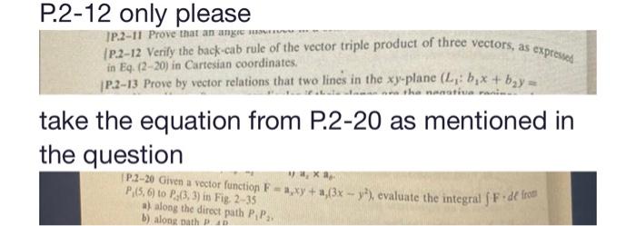 Solved take the equation from P.2-20 as mentioned in the | Chegg.com