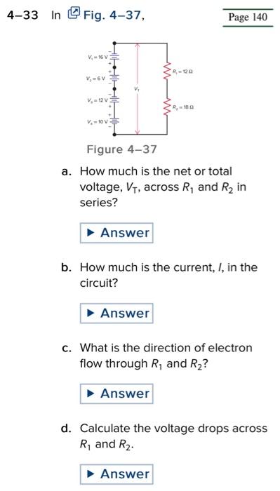 Solved Figure 4-34 a. How much is the net or total voltage, | Chegg.com