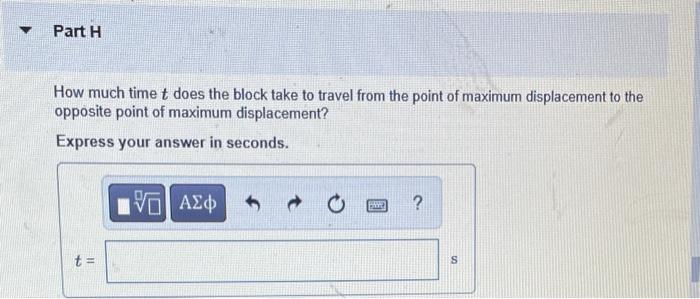 Consider a block of mass m attached to a spring with | Chegg.com
