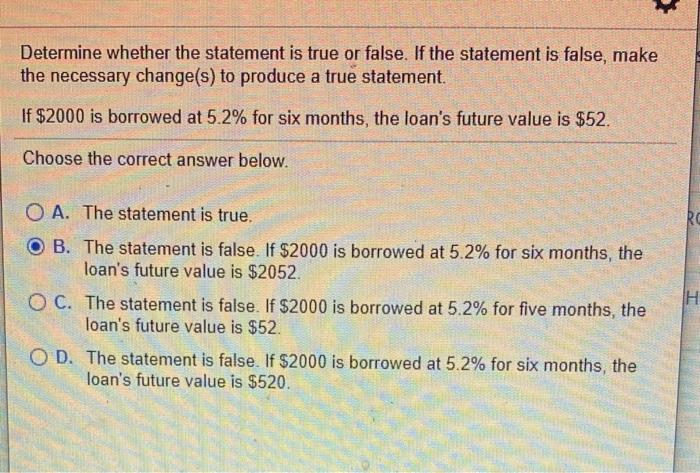 Solved Determine whether the statement is true or false. If | Chegg.com