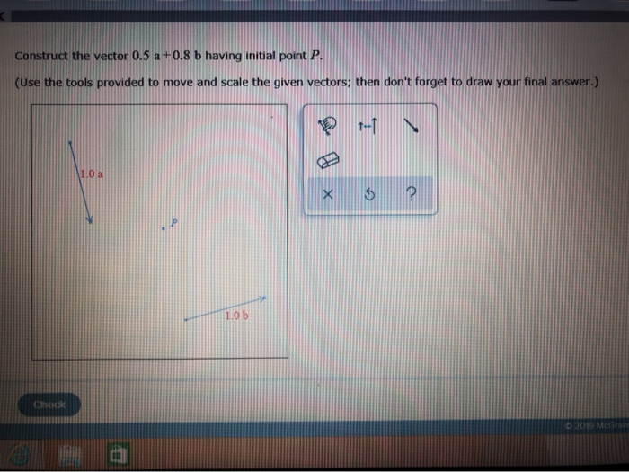 Solved Construct The Vector 05 A08 B Having Initial Point 