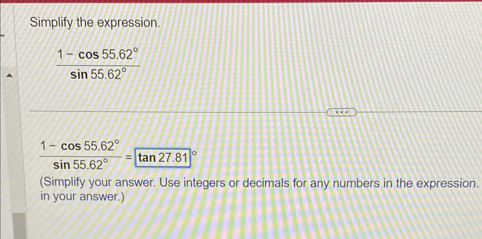 Solved Simplify the | Chegg.com