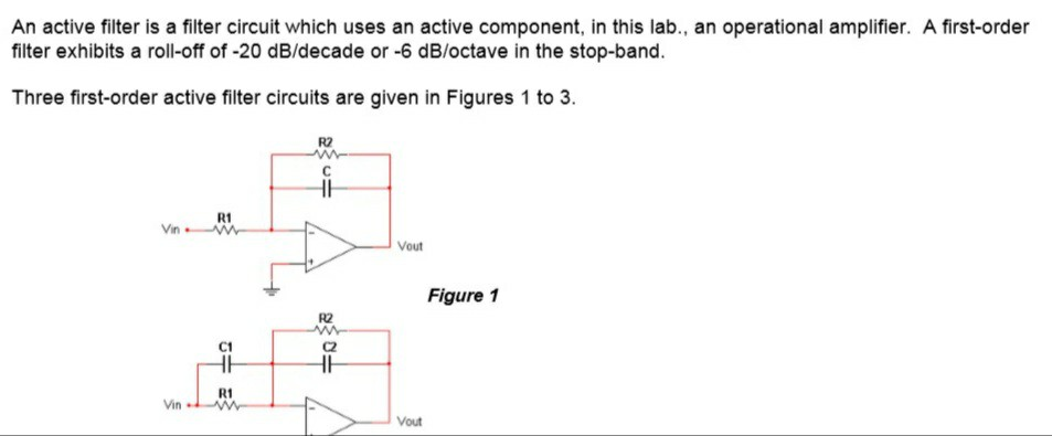Solved An active filter is a filter circuit which uses an | Chegg.com