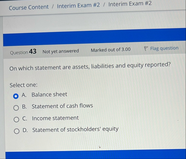 Solved Course Content / ﻿Interim Exam #2 / ﻿Interim Exam | Chegg.com