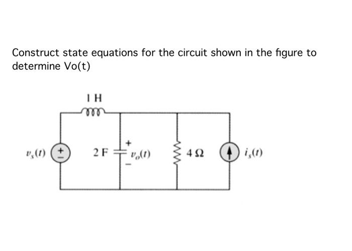 Solved Construct state equations for the circuit shown in | Chegg.com