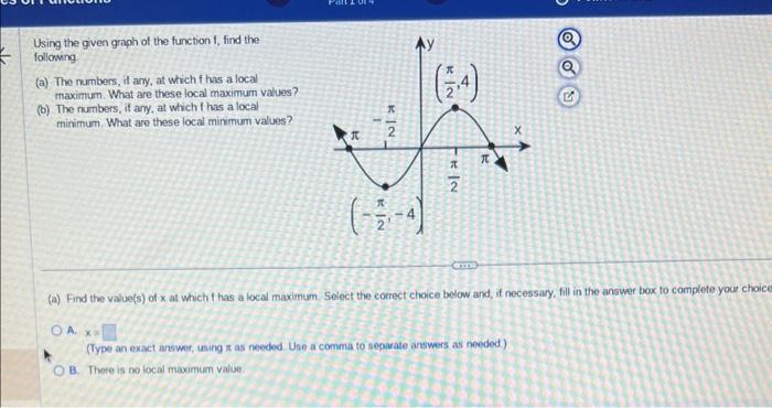 Solved Using the given graph of the function f, find the | Chegg.com