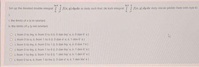 Solved Set up the iterated double integral | Chegg.com