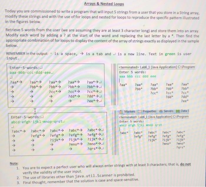 Solved Arrays & Nested Loops Today you are commissioned to | Chegg.com