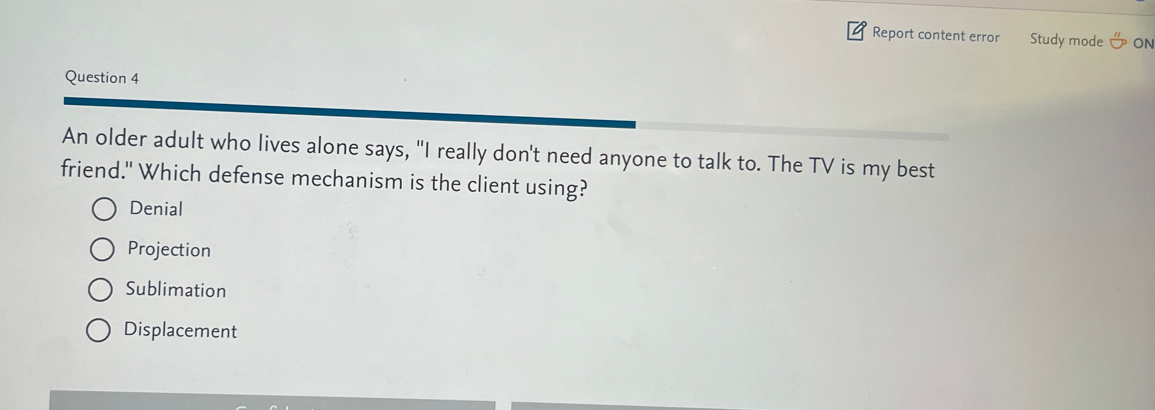 Solved Report content error Study mode :' ﻿ONQuestion 4An | Chegg.com