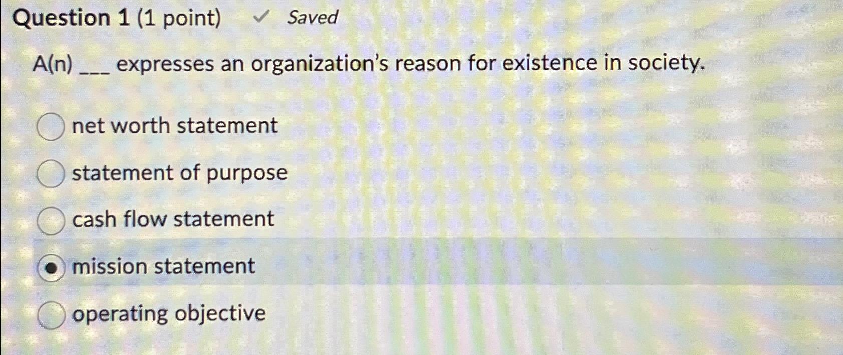 Solved Question 1 (1 ﻿point) ﻿SavedA(n) ﻿expresses an | Chegg.com