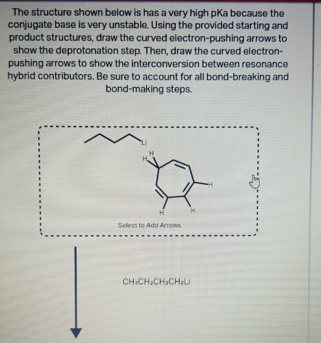 Solved The structure shown below is has a very high pka | Chegg.com