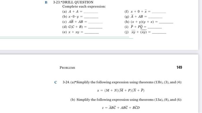 Solved B 3−23.∗ DRILL QUESTION Complete each expression: (a) | Chegg.com