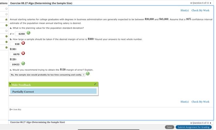 Solved stions Exercise 08.27 Algo (Determining the Sample | Chegg.com