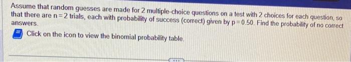 Solved Assume that random guesses are made for 2 | Chegg.com