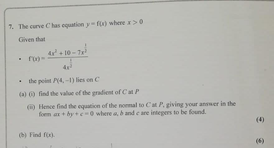 Solved The curve C ﻿has equation y=f(x) ﻿where x>0Given | Chegg.com