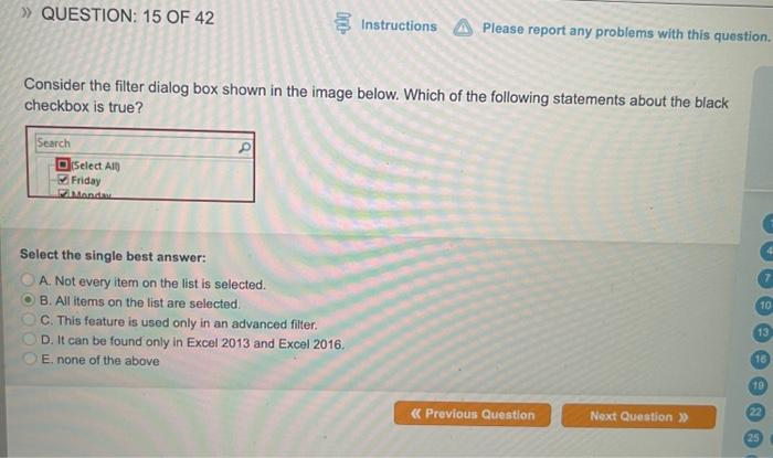 Solved Consider the filter dialog box shown in the image | Chegg.com