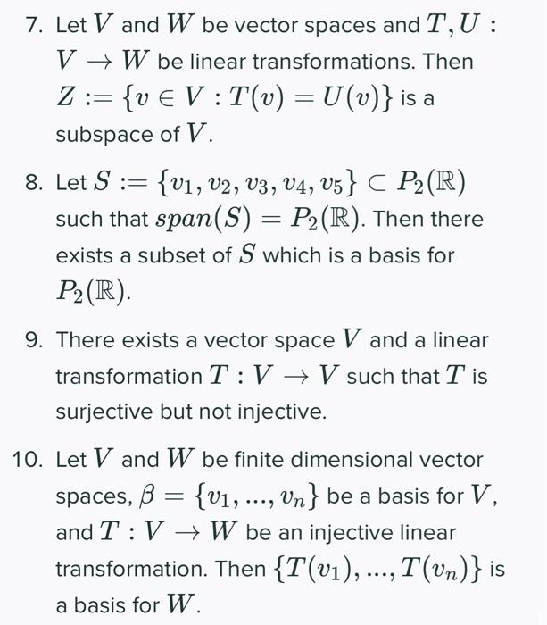 Solved 5. Let V and W be finite dimensional vector spaces. | Chegg.com