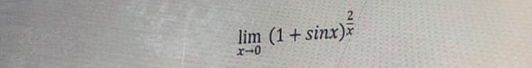 Solved limx→0(1+sinx)2x .Evaluate the limit can use | Chegg.com