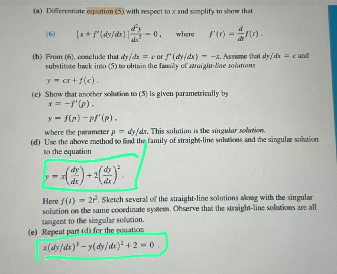 Solved Please solve part e and explain how did we solve it | Chegg.com