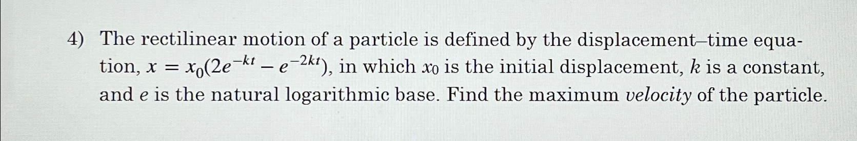 Solved The rectilinear motion of a particle is defined by | Chegg.com