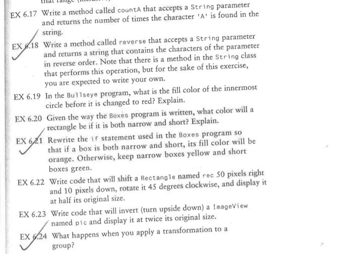 Solved EX 6.17 Write a method called countA that accepts a | Chegg.com