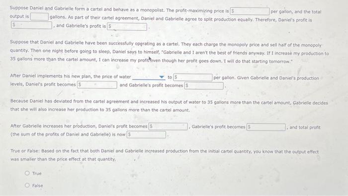 Solved 3. Breakdown of a cartel agreement Consider a town in | Chegg.com