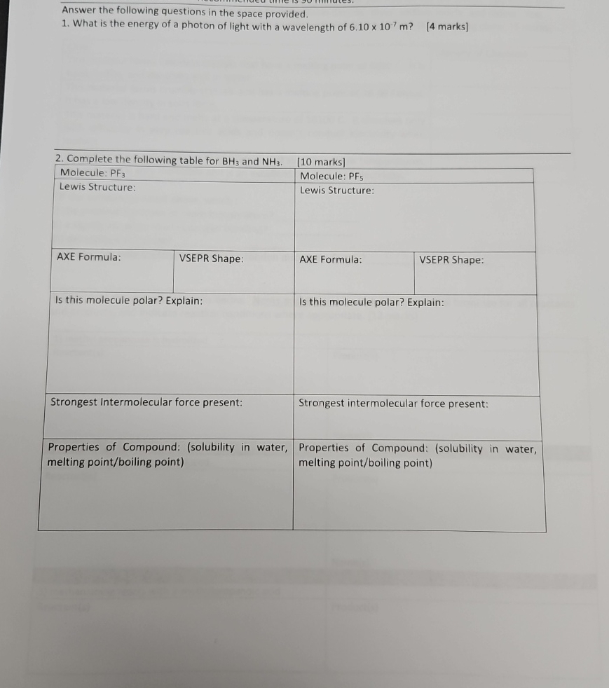 Solved Answer the following questions in the space | Chegg.com