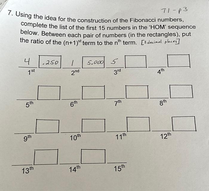 Solved idea for the construction of the Fibonacci numbers, | Chegg.com