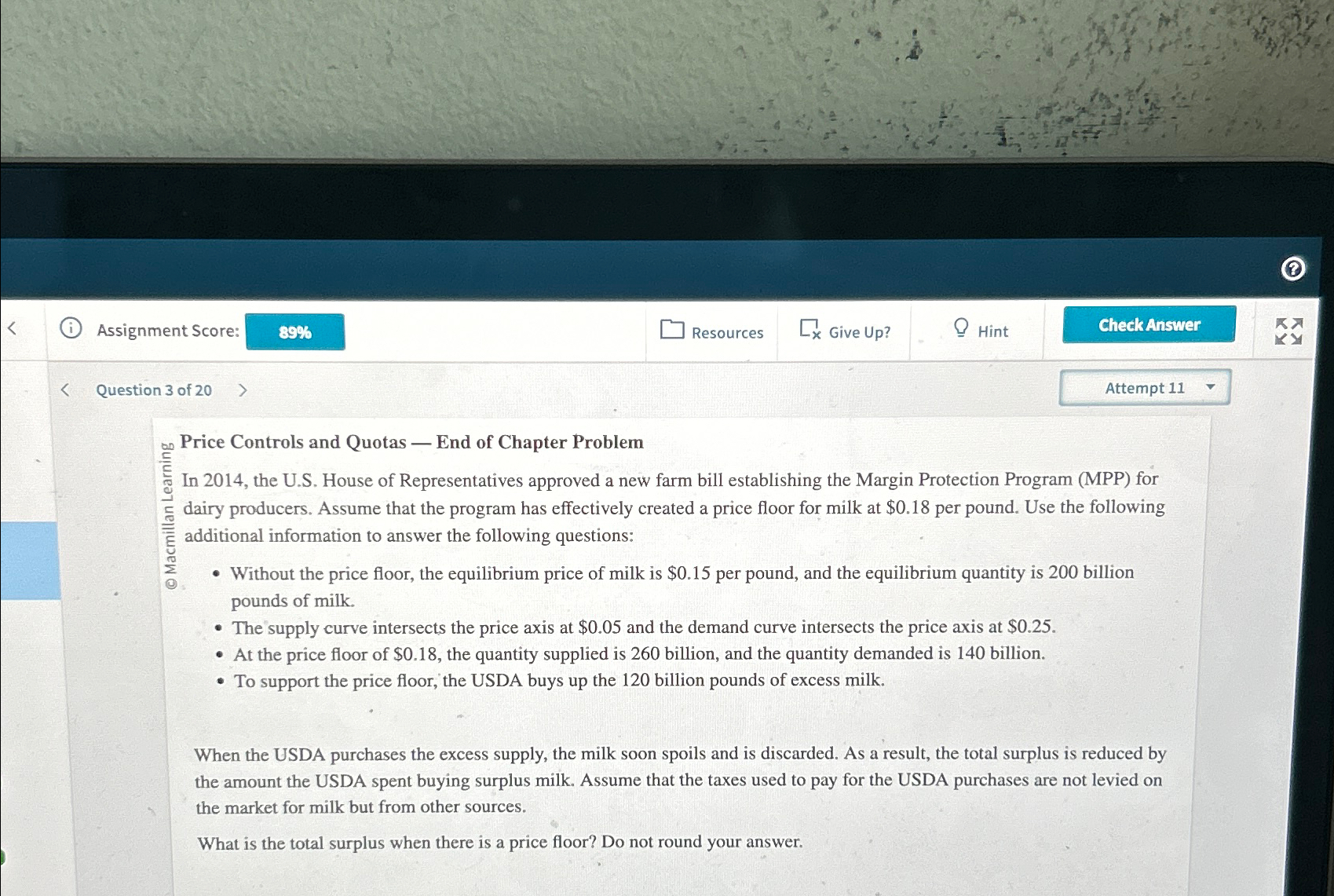 Solved Assignment Score:ResourcesGive Up?HintQuestion 3 ﻿of | Chegg.com