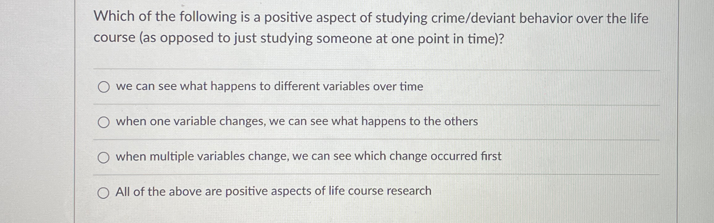 Solved Which of the following is a positive aspect of | Chegg.com