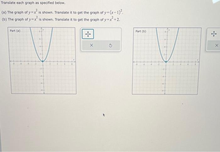 Solved Translate each graph as specified below. (a) The | Chegg.com