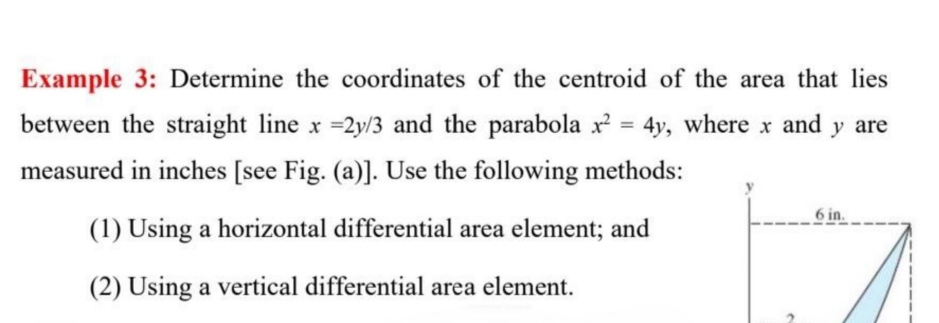 Solved Example 3: Determine the coordinates of the centroid | Chegg.com