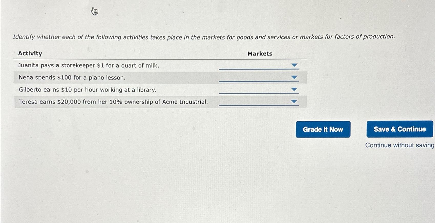 Solved Identify whether each of the following activities | Chegg.com