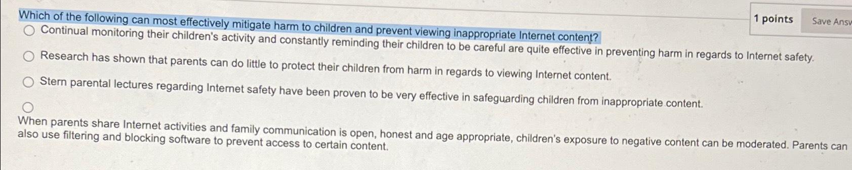 Solved Which of the following can most effectively mitigate | Chegg.com