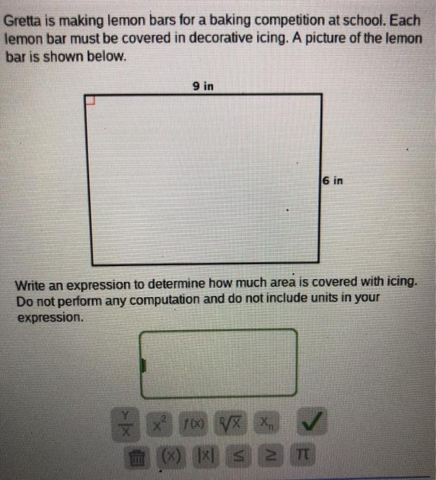 Solved Gretta is making lemon bars for a baking competition | Chegg.com