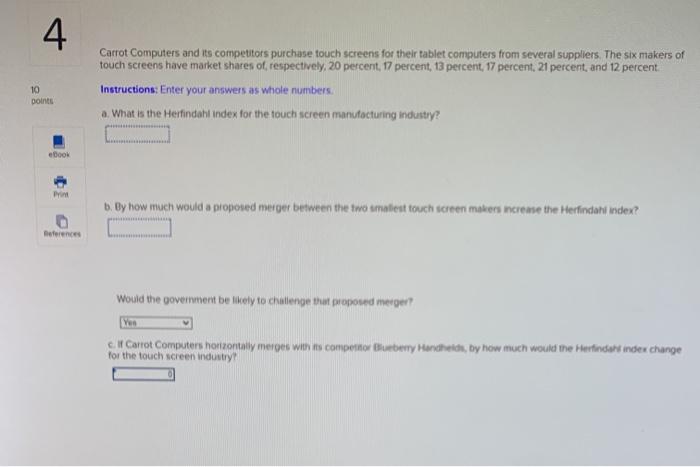 Solved 4 10 points Carrot Computers and its competitors | Chegg.com