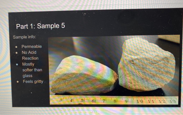 Solved Table 1 - Data table for part 1 rock and sediment | Chegg.com