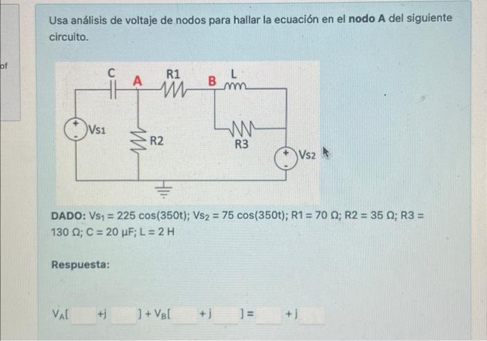 Solved Use Node Voltage Analysis To Find The Equation In 8585