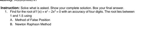 Solved Instruction: Solve what is asked. Show your complete | Chegg.com