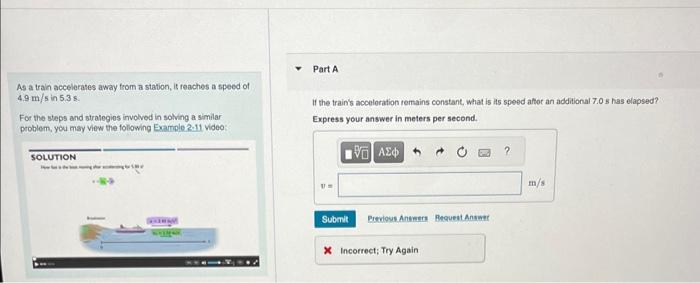 Solved As a traln accelerates avay fiom a station, it | Chegg.com