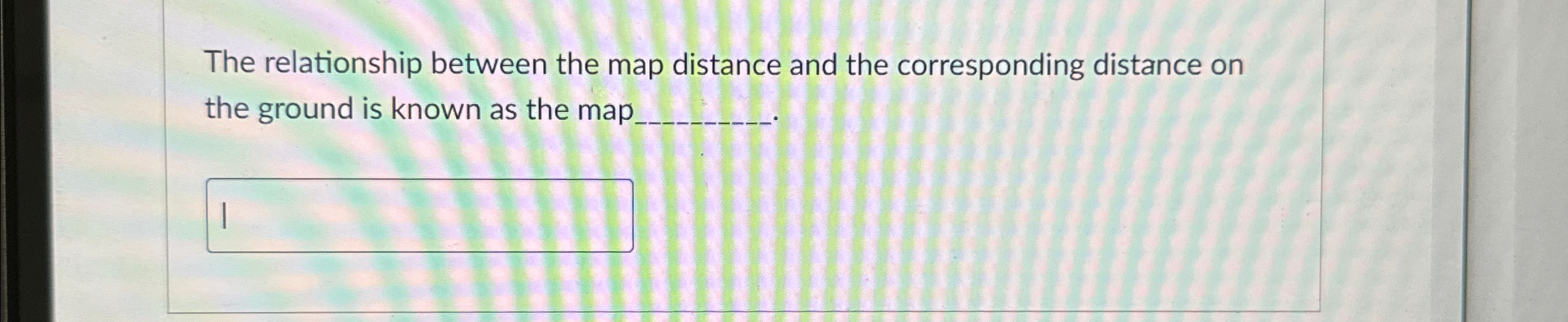 Solved The relationship between the map distance and the | Chegg.com