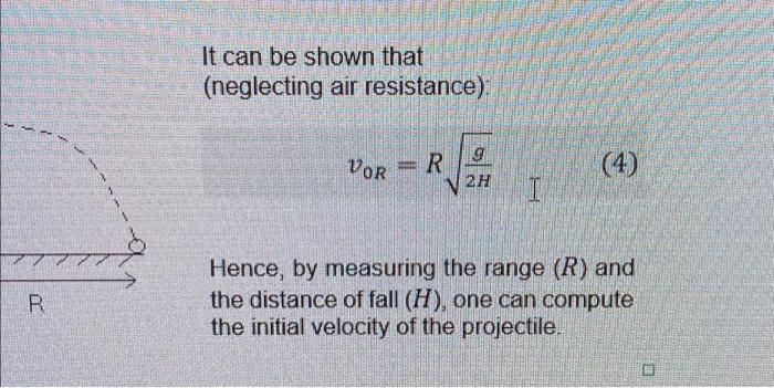 Solved 3. Use the following projectile motion equations to | Chegg.com