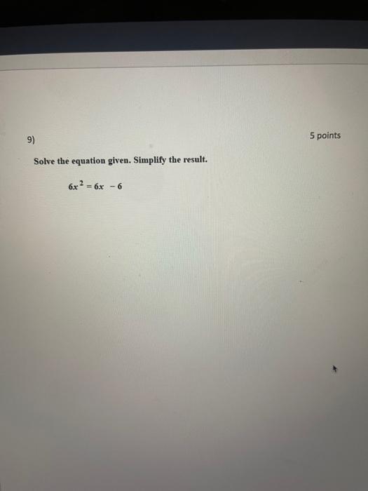 Solved Solve the equation given. Simplify the result. | Chegg.com